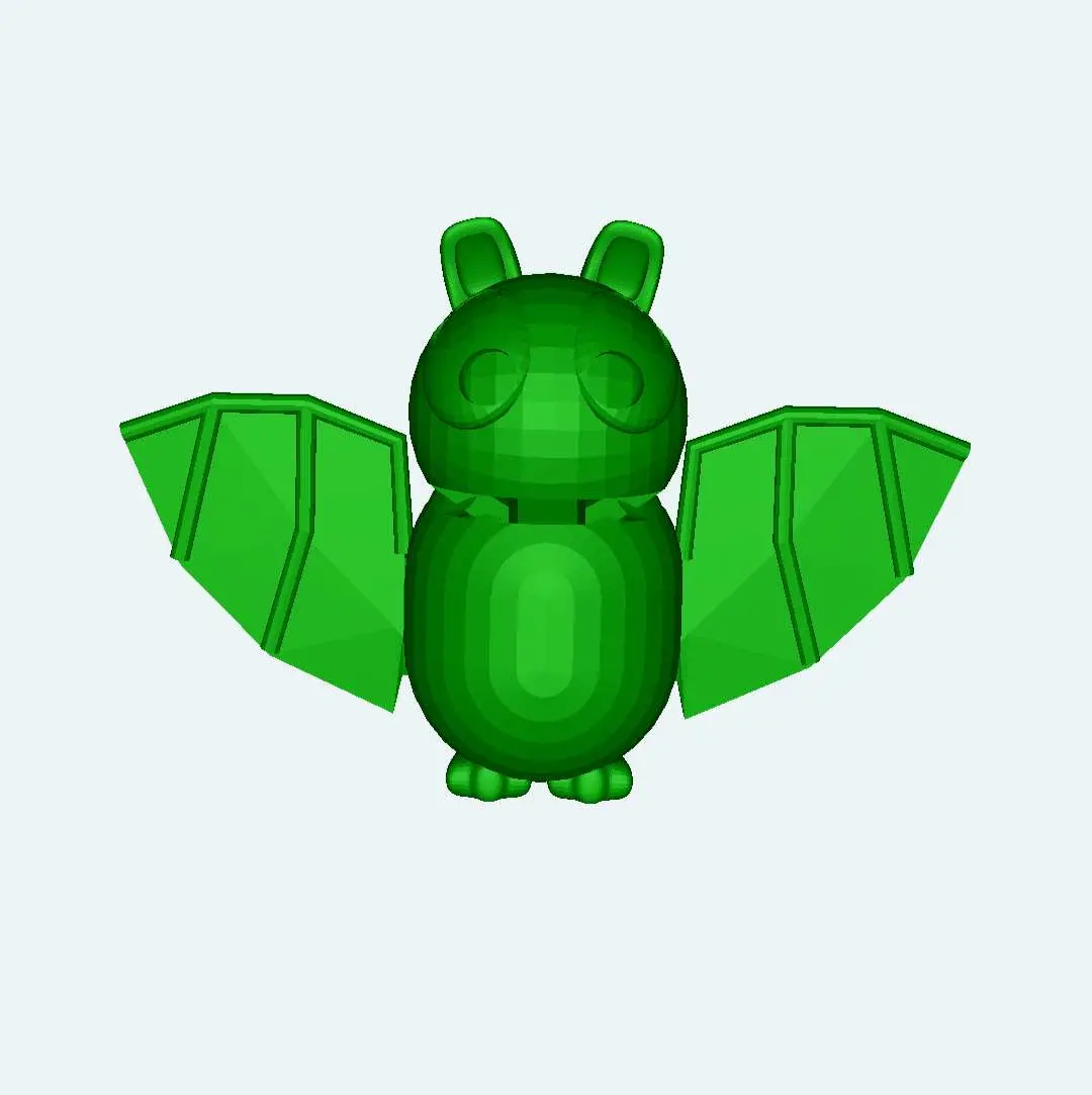 Other STL Download - Bat - Cute articulated Flexi bat Animalby OliandBell