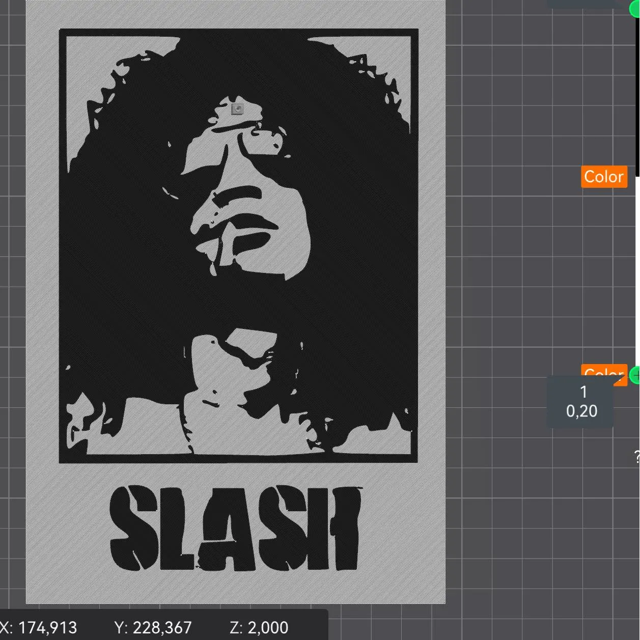 3D Printer Files | 3MF File | Slash poster pose | Creality Cloud