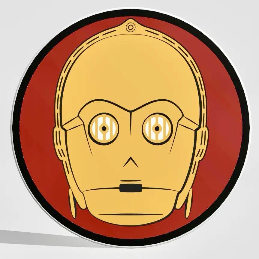 Free Badges & Coins STL Download - C3P0 Coasters Star Wars Multicolorby ...