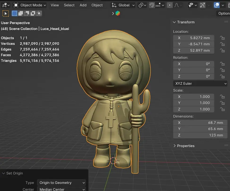 Characters & Creatures STL Download - Luce The Vatican Mascot, Lux The ...