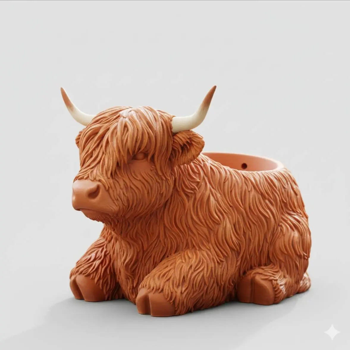 3D Printer Files | 3MF File | highland cow planter | Creality Cloud