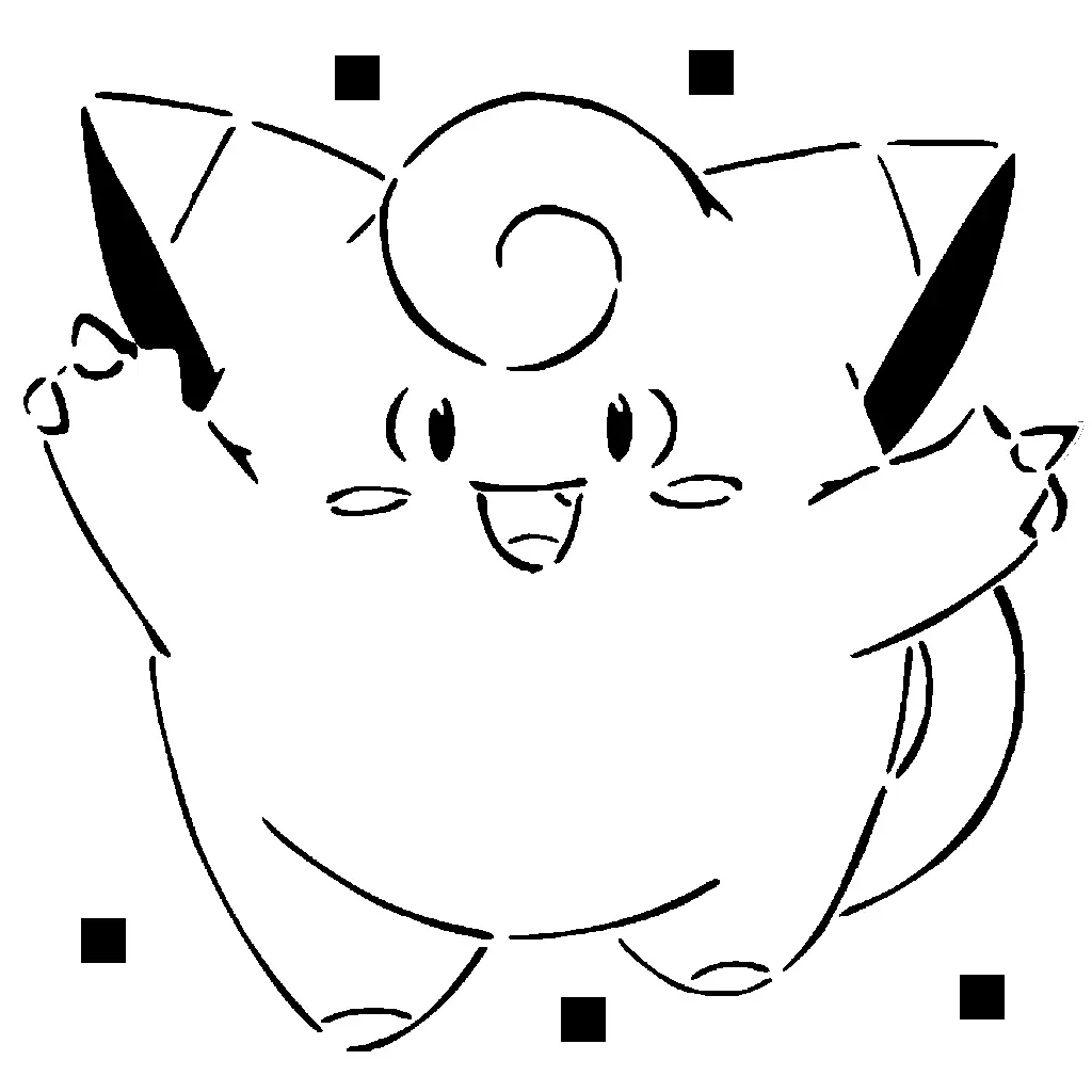 Free Board Games & Card Games STL Download - 035 Clefairy stencilby SMT_M 🦊