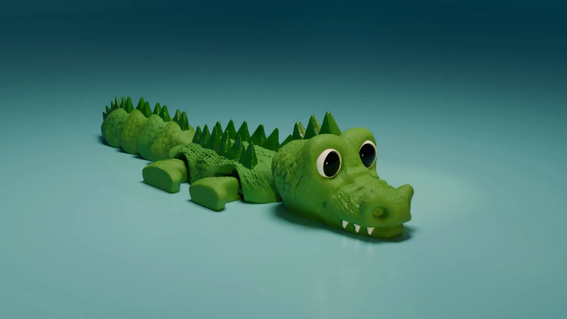 Sculptures & Artworks STL Download - Articulated Croco painted 3mfby ...