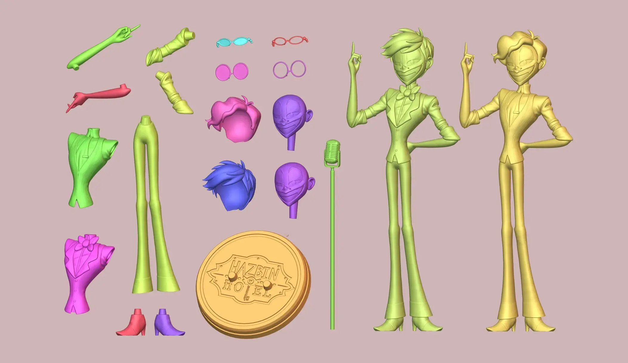 Characters & Creatures STL Download - Alastor Human Hazbin Hotelby ...