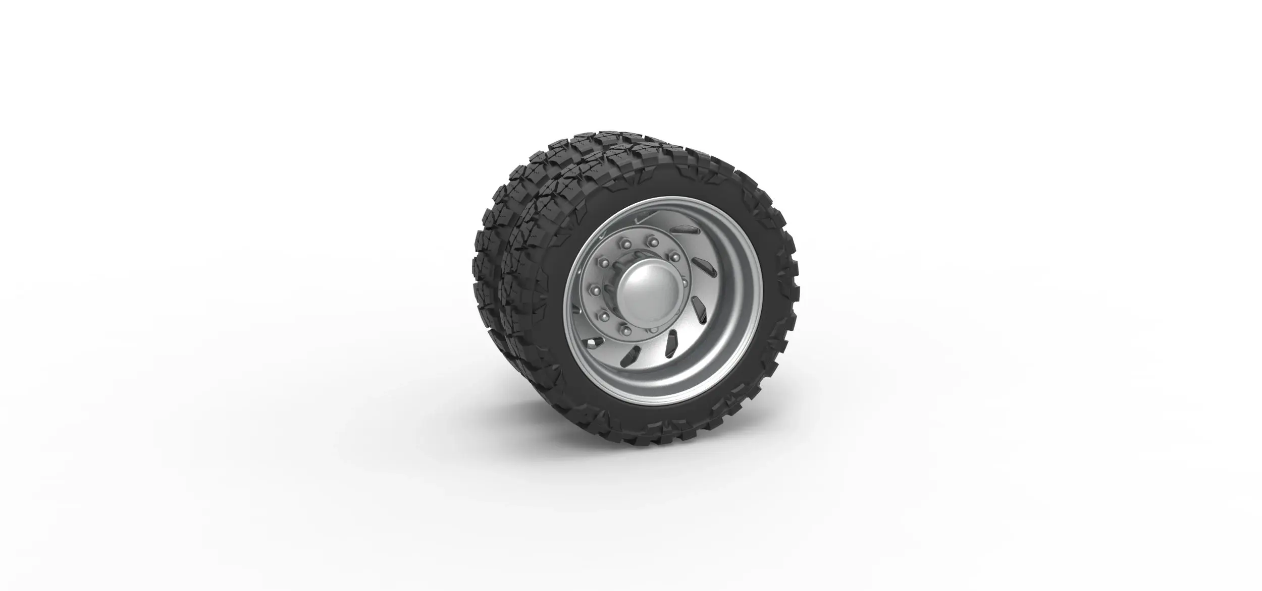 Vehicles & Machinery STL Download - 10 Triangular Hole rear semi wheel ...