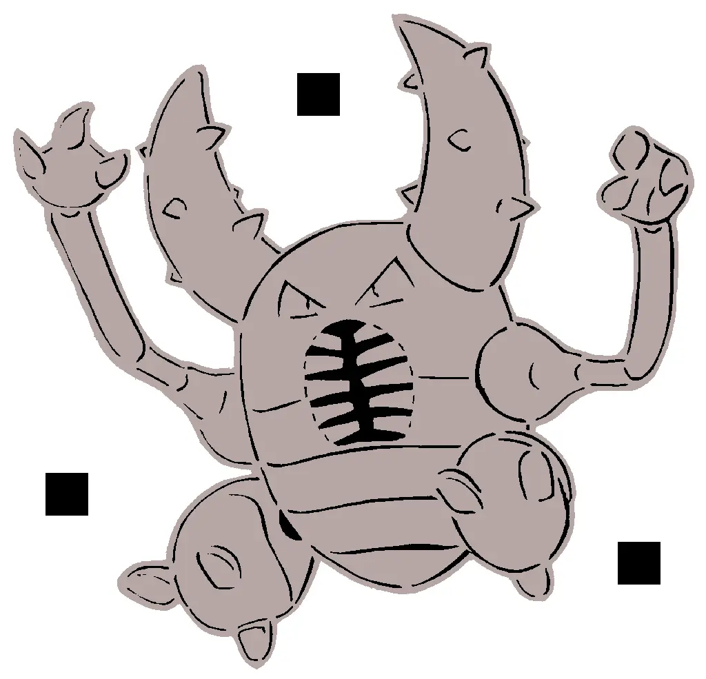 Free Digital Art STL Download - 127 Pinsir stencil + 2Dby SMT_M 🦊