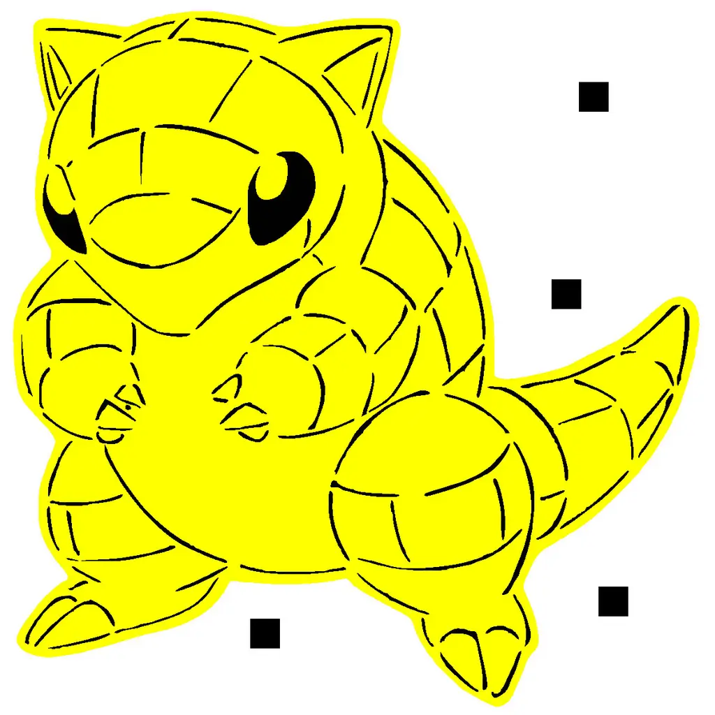 Free Digital Art STL Download - 027 Sandshrew stencilby SMT_M 🦊