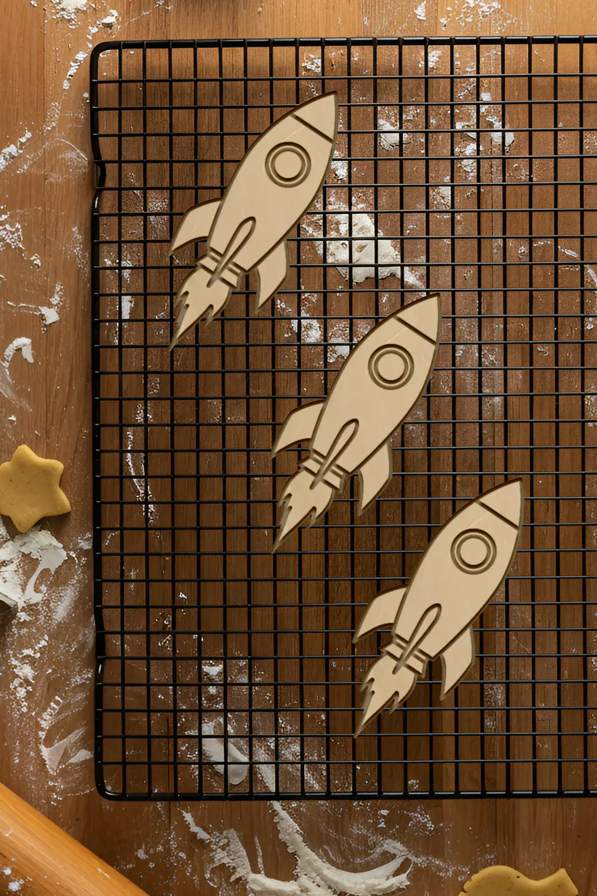 Home Decorations & Ornaments STL Download - Rocket Cookie Cutter ...