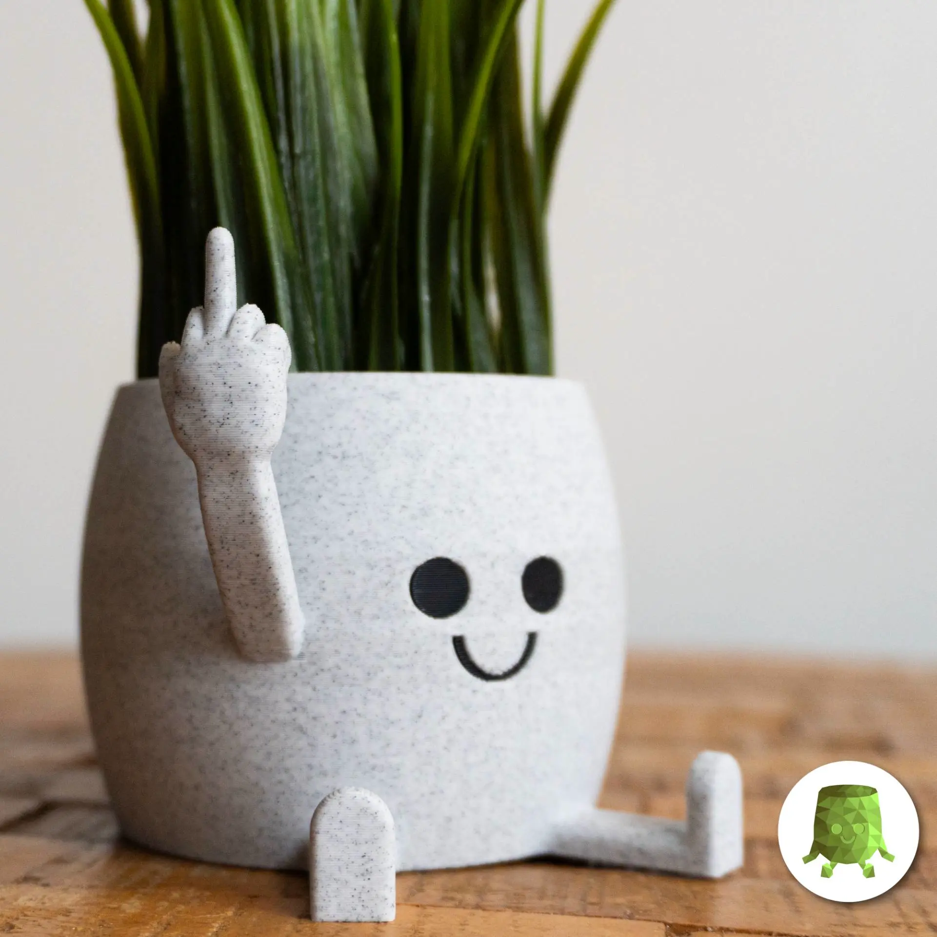 3D Printer Files | 3MF File | Happy Sitting Middle Finger Pot ...