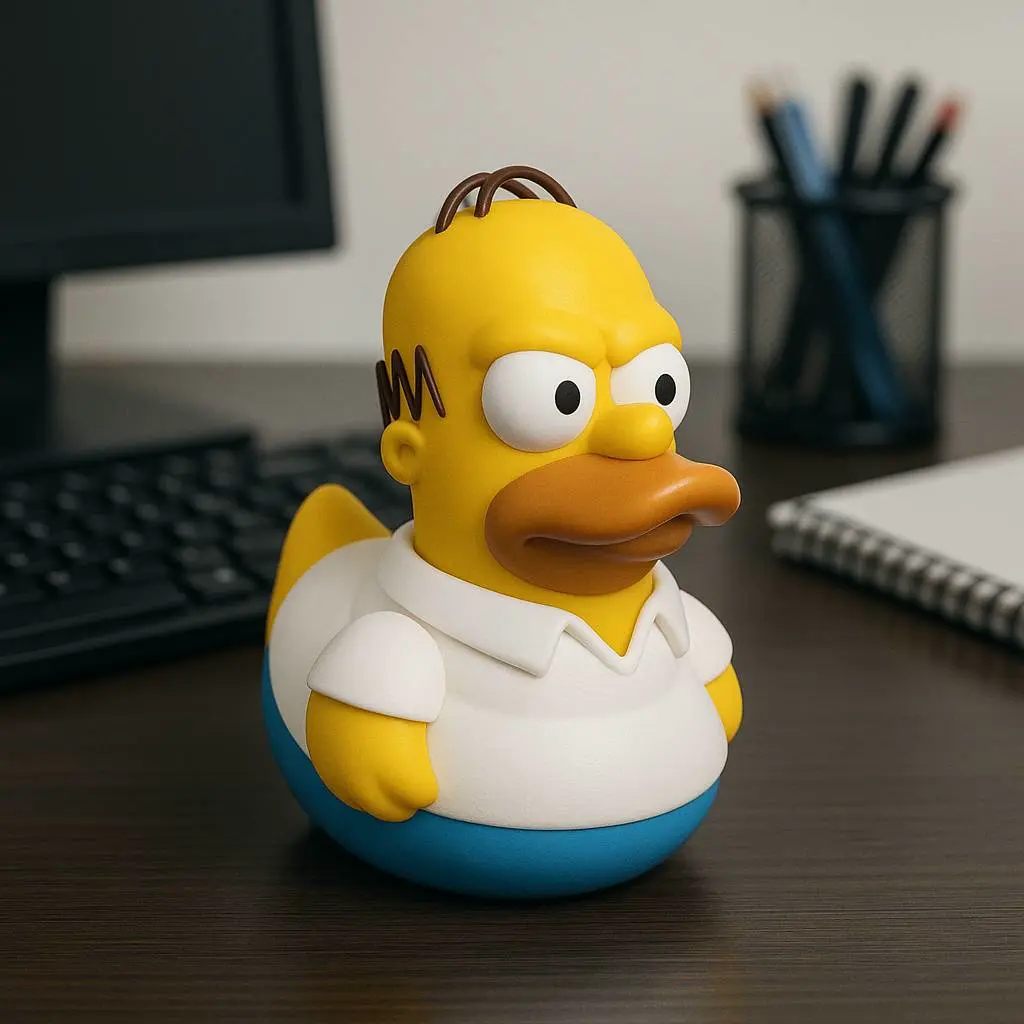 Other STL Download - Rubber Duck - Homer Simpson model - 3d printby ...