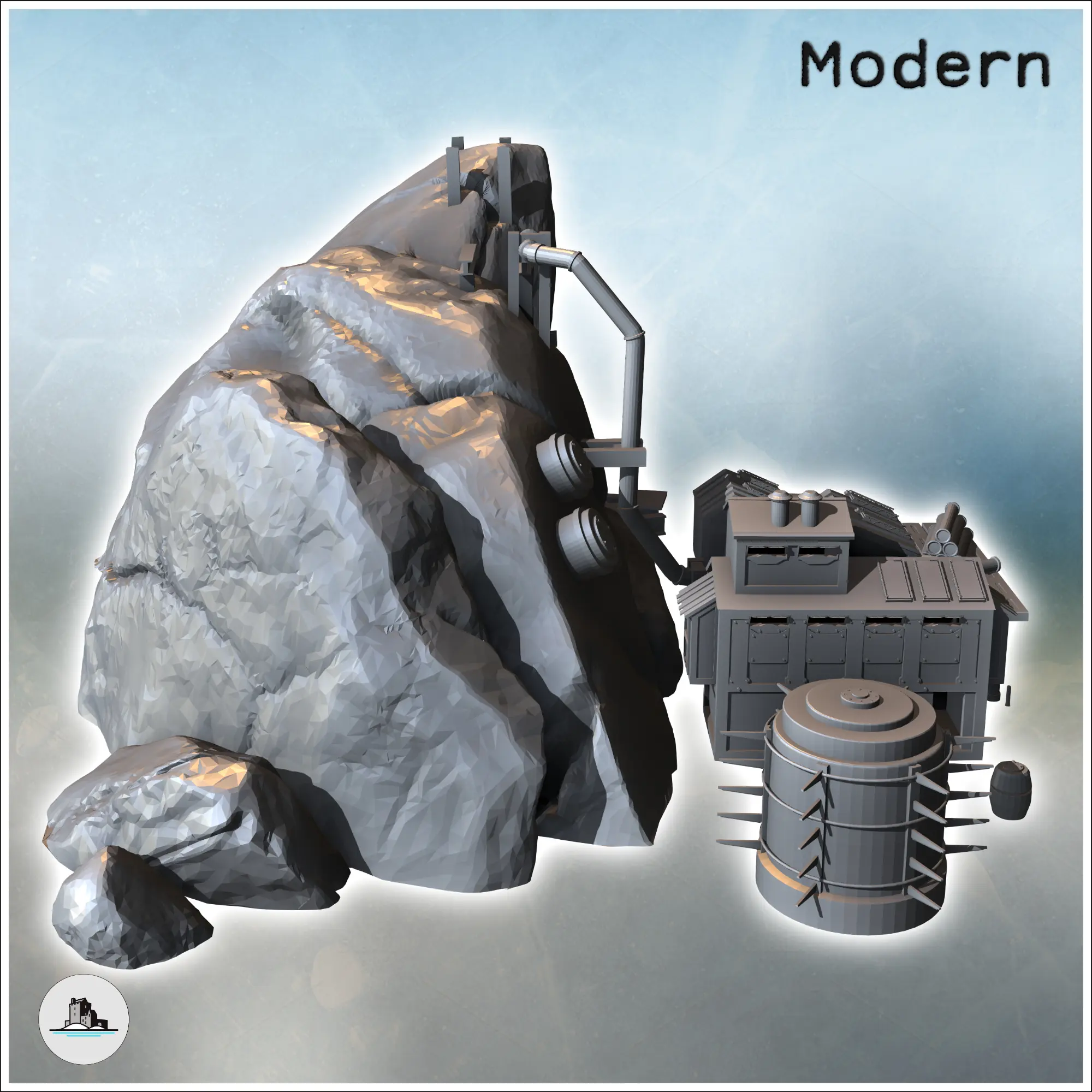 Other STL Download - Modern mine with extraction machines and a large ...