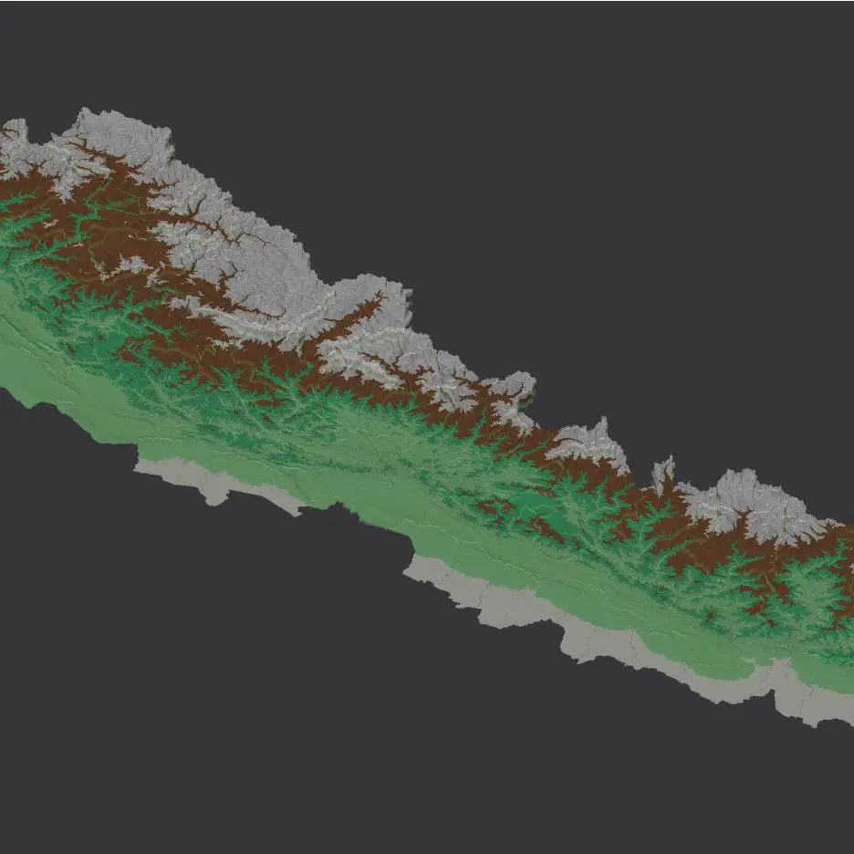 3D Printer Files | 3MF File | Districts of Nepal. 3D Map puzzle (75 ...