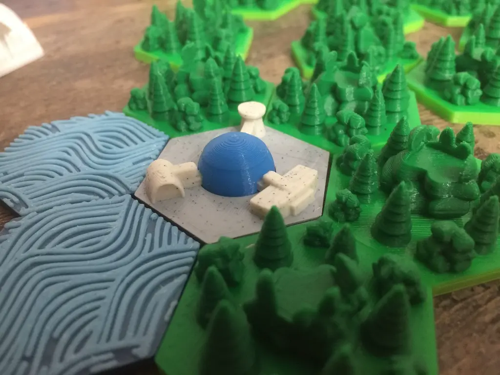 3D Printer Files | 3MF File | Terraforming Mars - Domed City Tile ...
