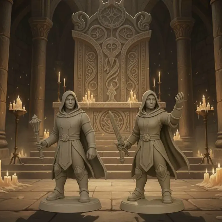 3D Printer Files | 3MF File | DnD Cleric Miniatures (5cm) - Rol