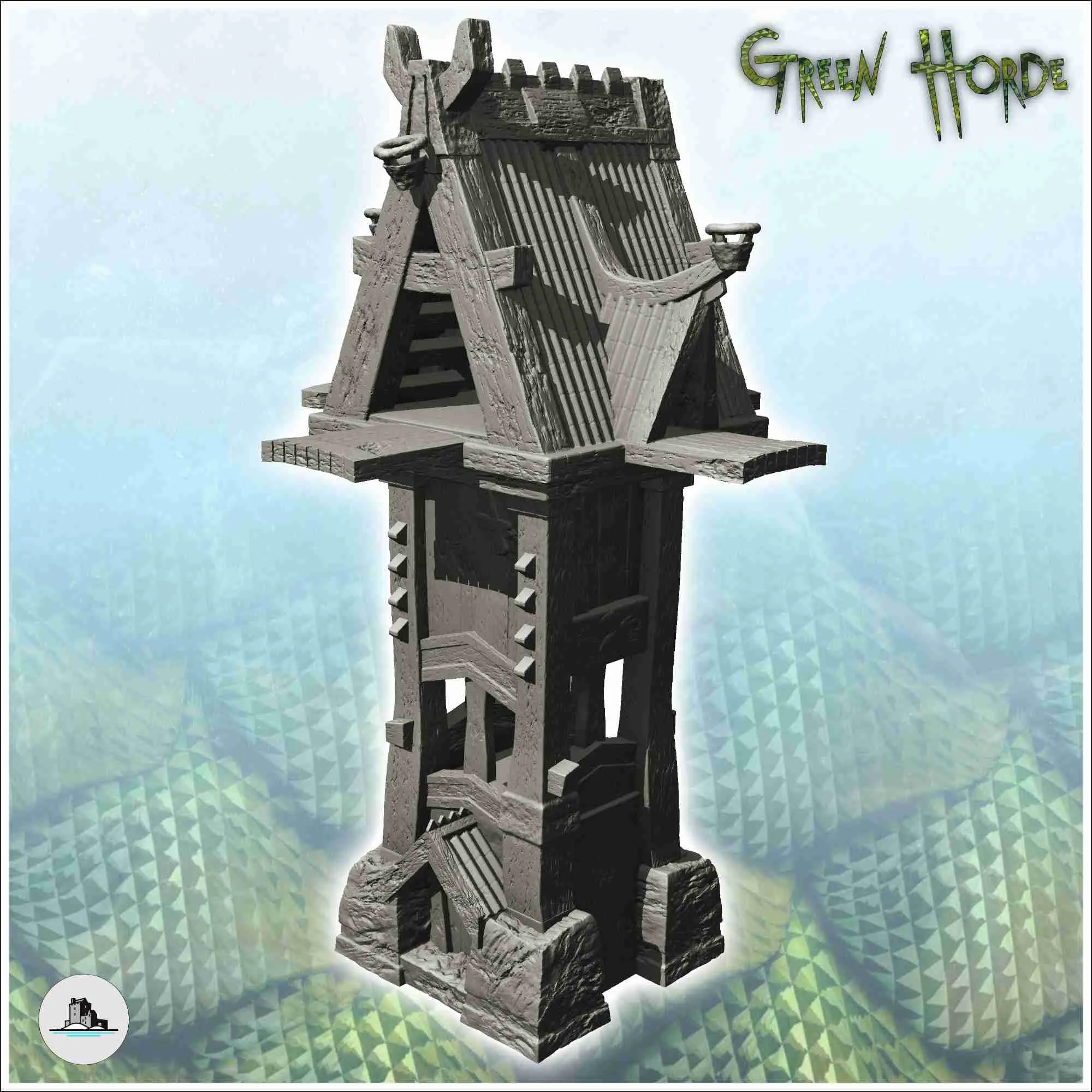 Other STL Download - Wooden and stone chaos tower with large open ...