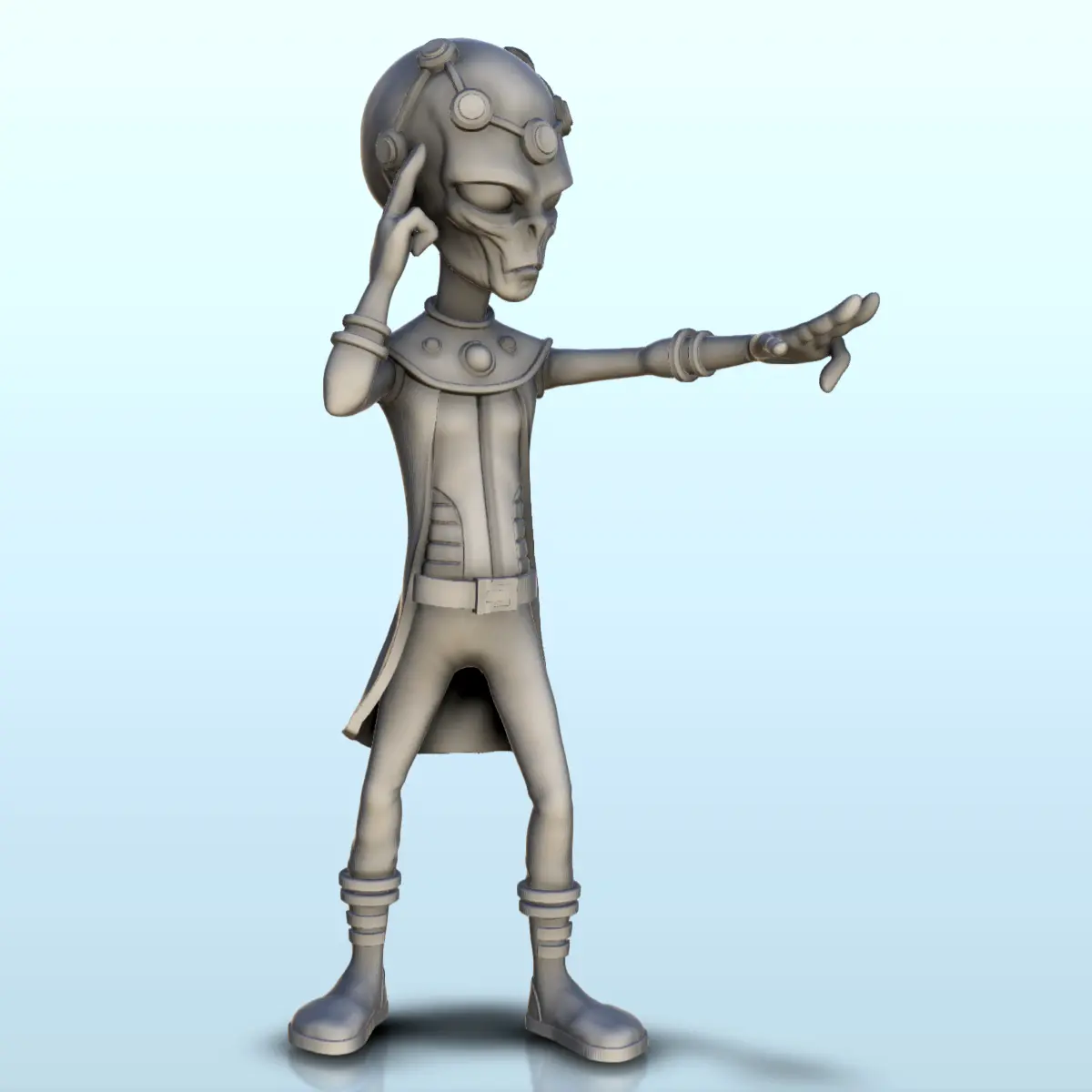 Characters & Creatures STL Download - Alien telepath with telepathy ...