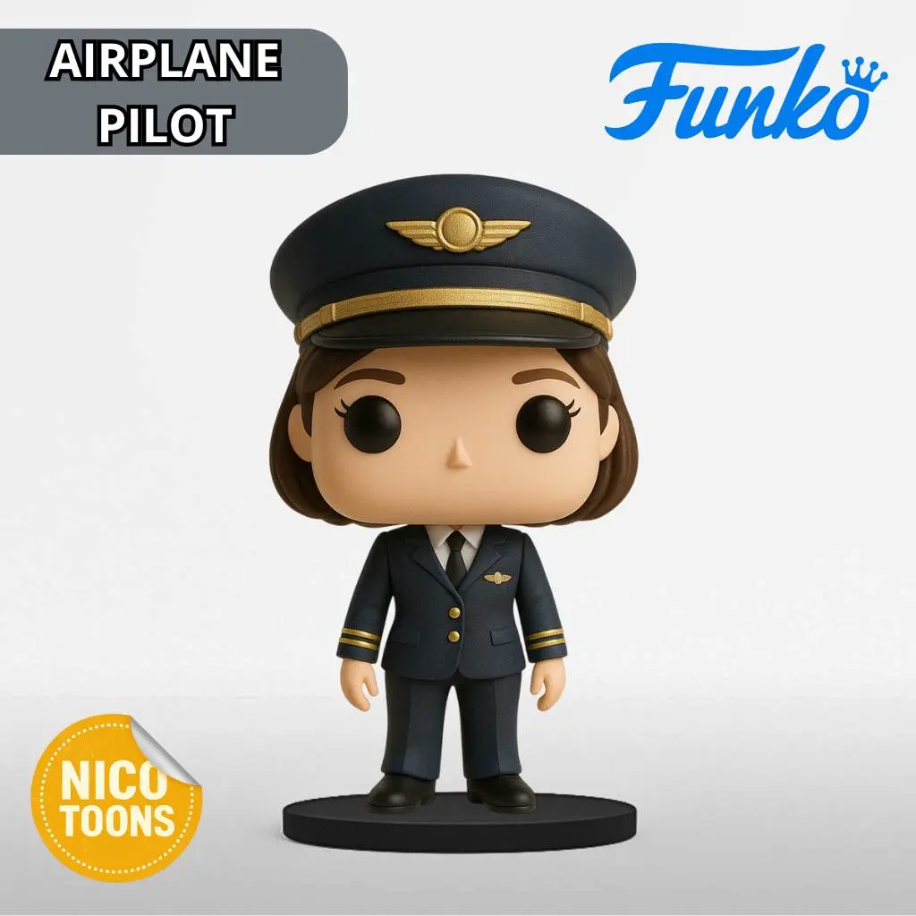 Sculptures & Artworks STL Download - Airplane Pilot Funko Pop ...