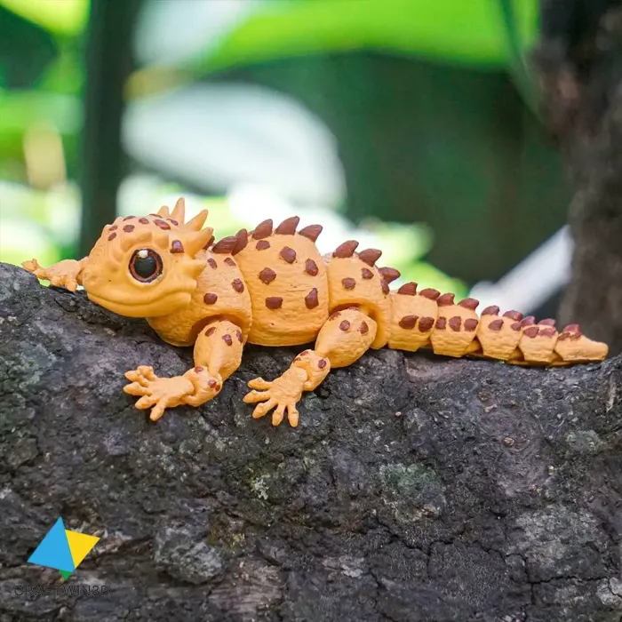 Characters & Creatures STL Download - Print in Place flexy horned ...