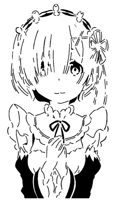 Free Digital Art STL Download - Rem stencil 3by SMT_M 🦊