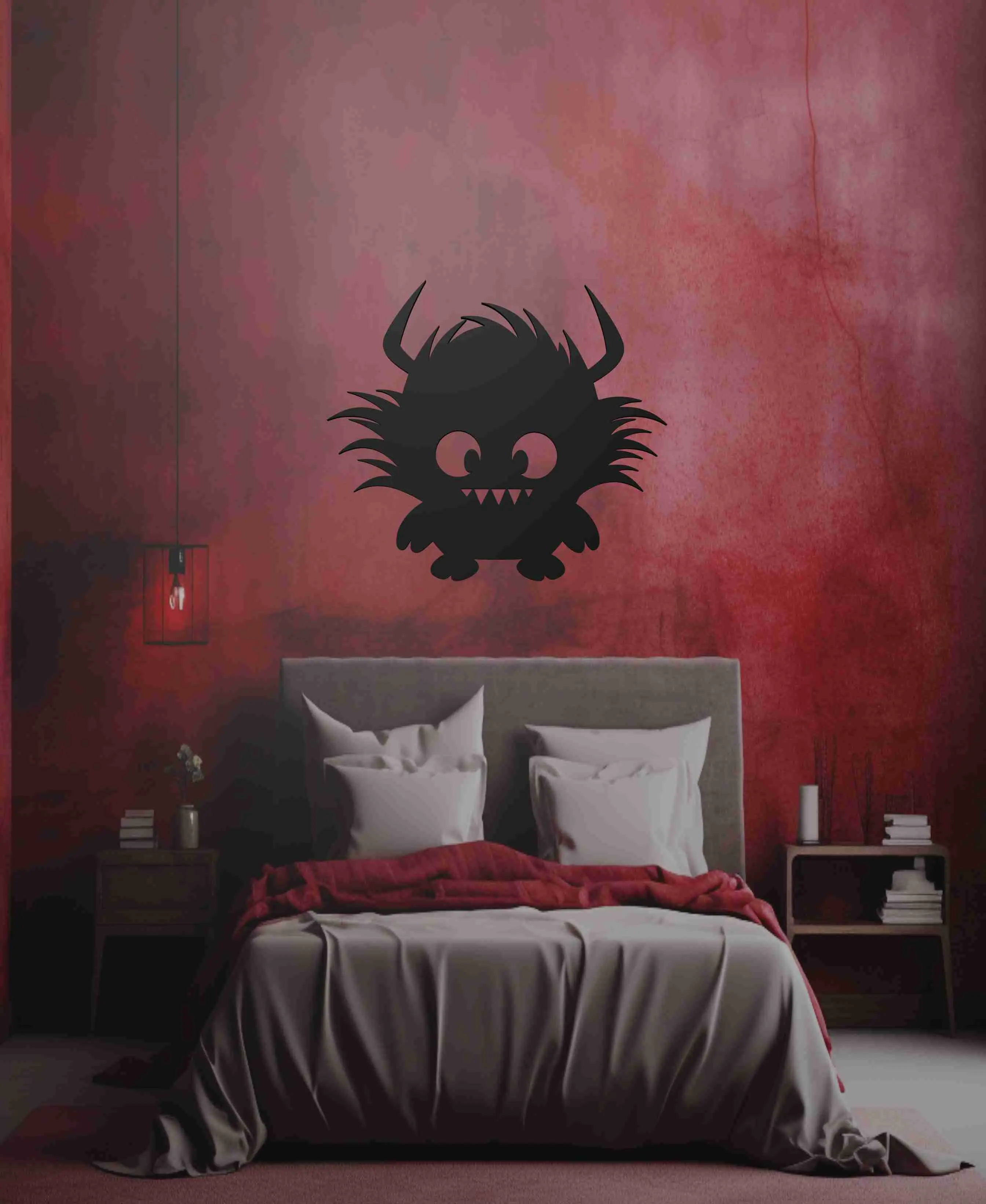 Home Decorations & Ornaments STL Download - Cute Monster Wall Artby Ri0m0
