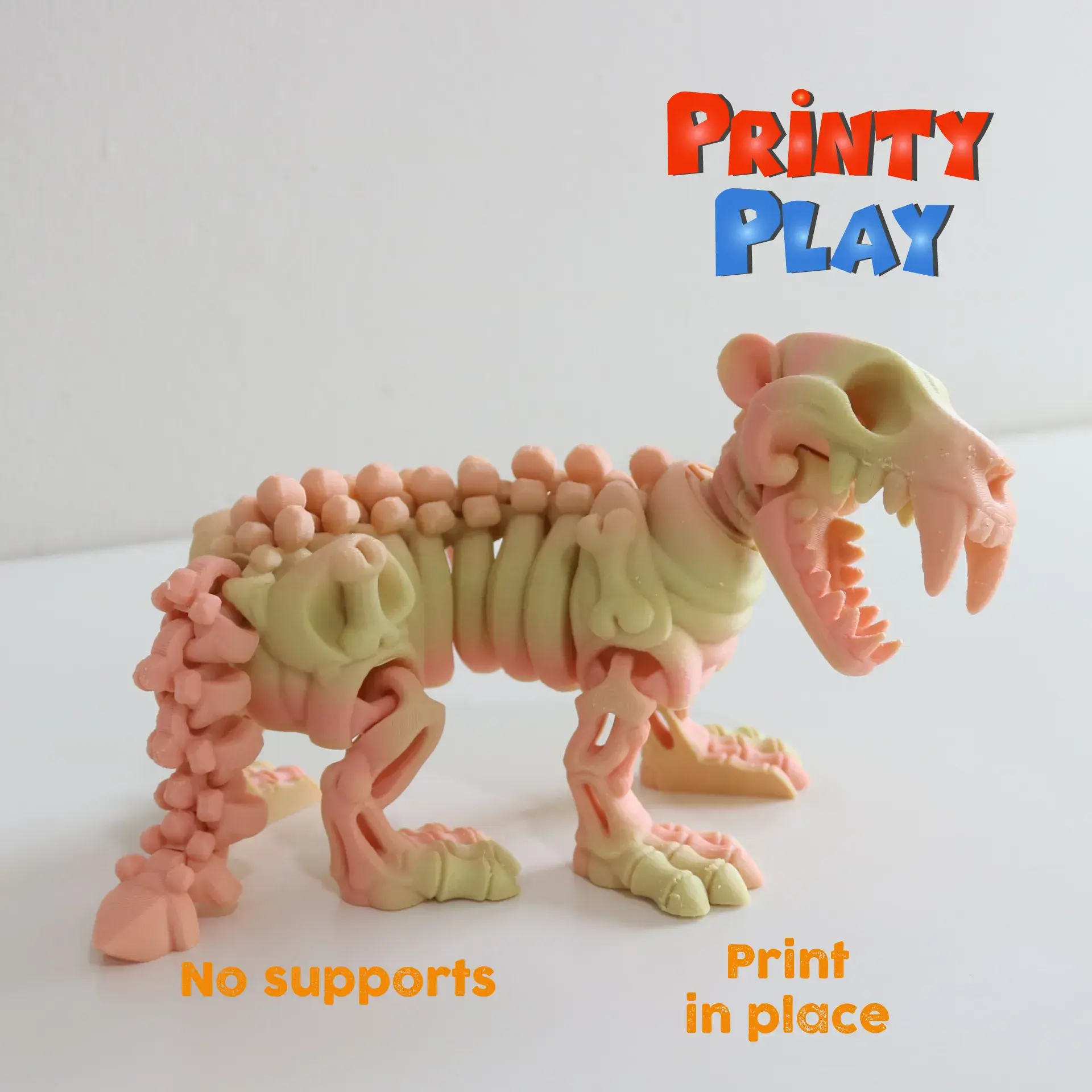 Construction Toys STL Download - Saber-toothedtigerskeletonby Printy ...