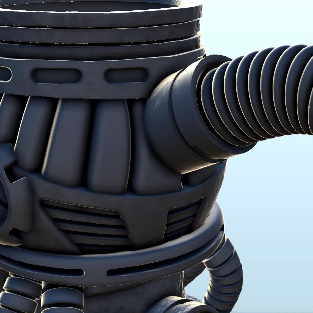 Other STL Download - Cyber robot with pipes dice mug (23) - beer can ...