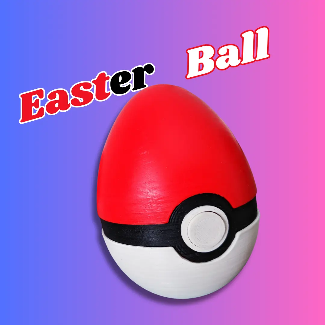 Other STL Download - Easter Egg Container Pokeball Shapeby Cad Kings