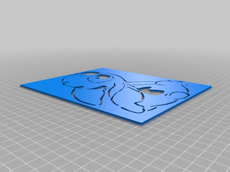 Free Digital Art STL Download - Stitch stencil 3by SMT_M 🦊