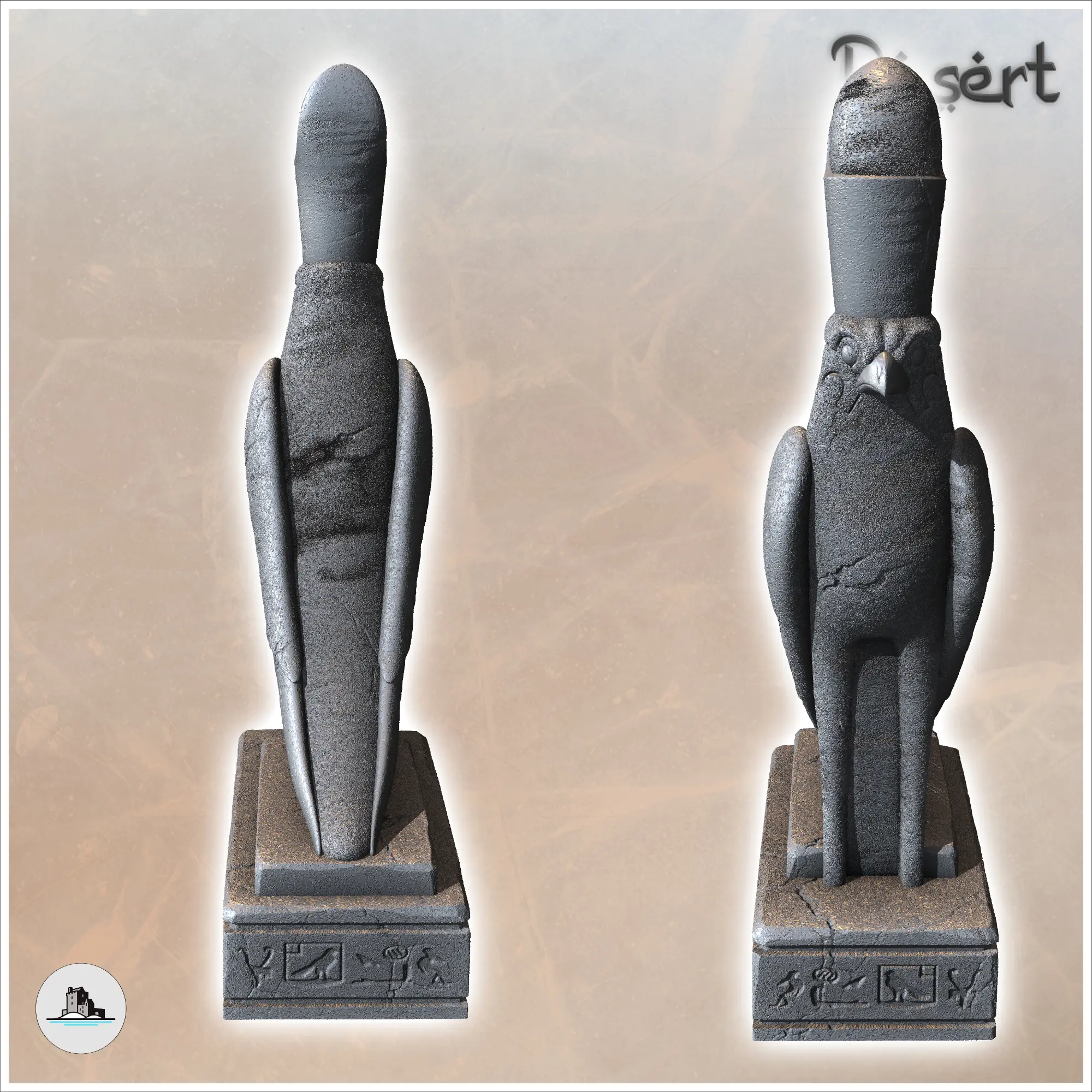 Characters & Creatures STL Download - Statue of the Egyptian god Horus ...