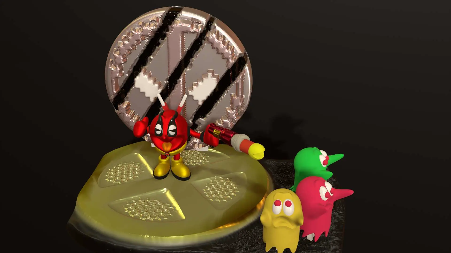 Characters & Creatures STL Download - Pac-Pool Mash-up Dioby Dwel_R_3D ...