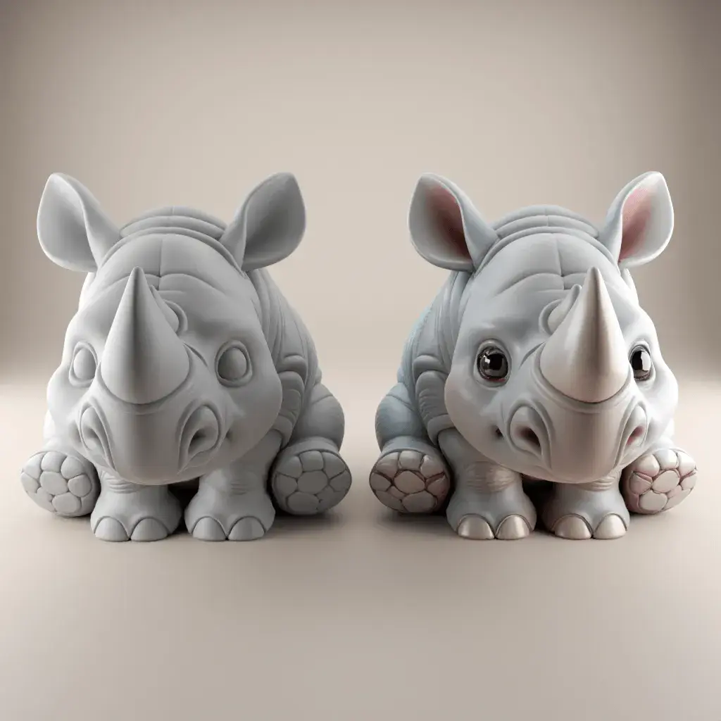Other STL Descarga - Adorable Rhino 3D STL Model for Your Desk Decor - HIve