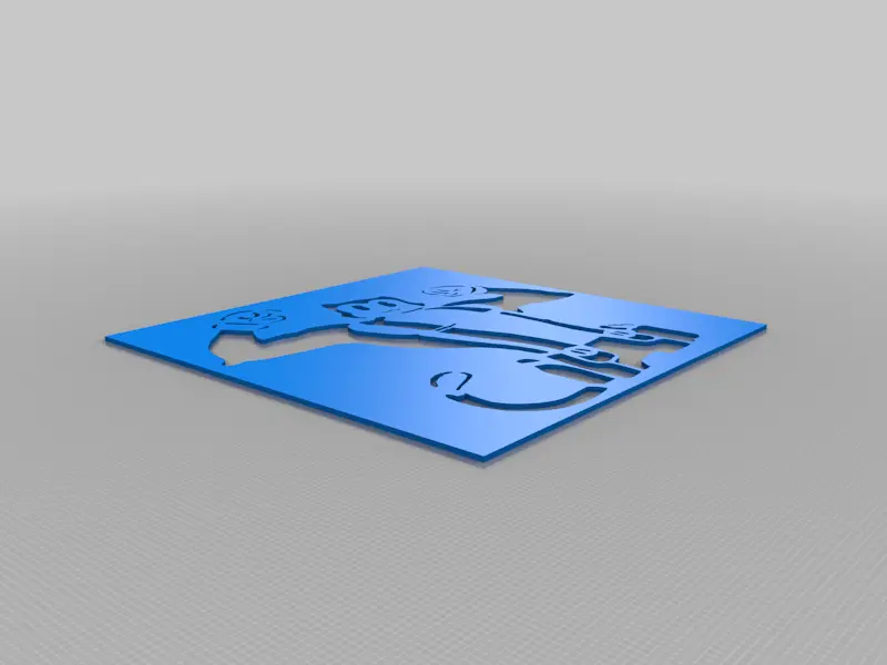 Free Digital Art STL Download - Meowscles stencilby SMT_M 🦊