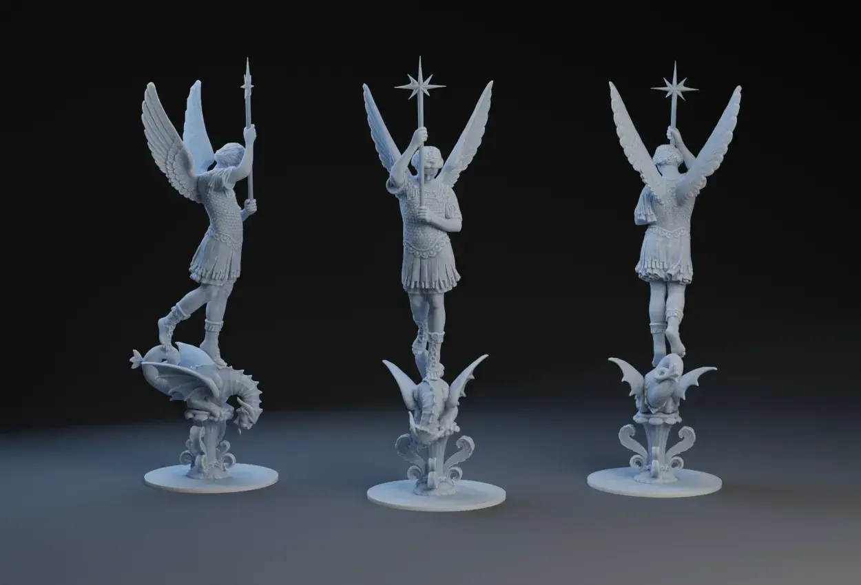 Sculptures & Artworks STL Download - ⚔️ St. Michael the Archangel – 3D ...