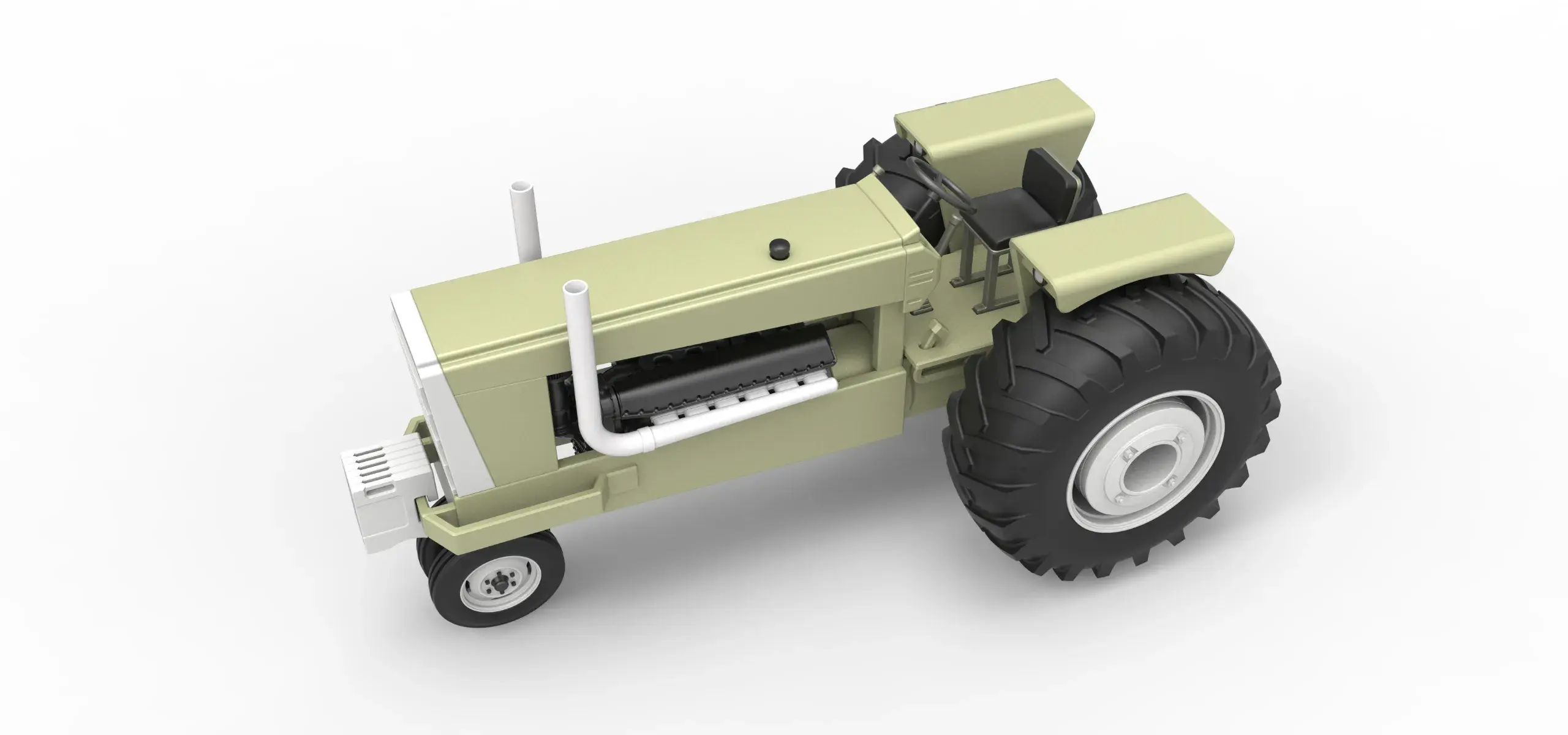 Vehicles & Machinery STL Download - Vintage Pulling tractor Version 2 ...