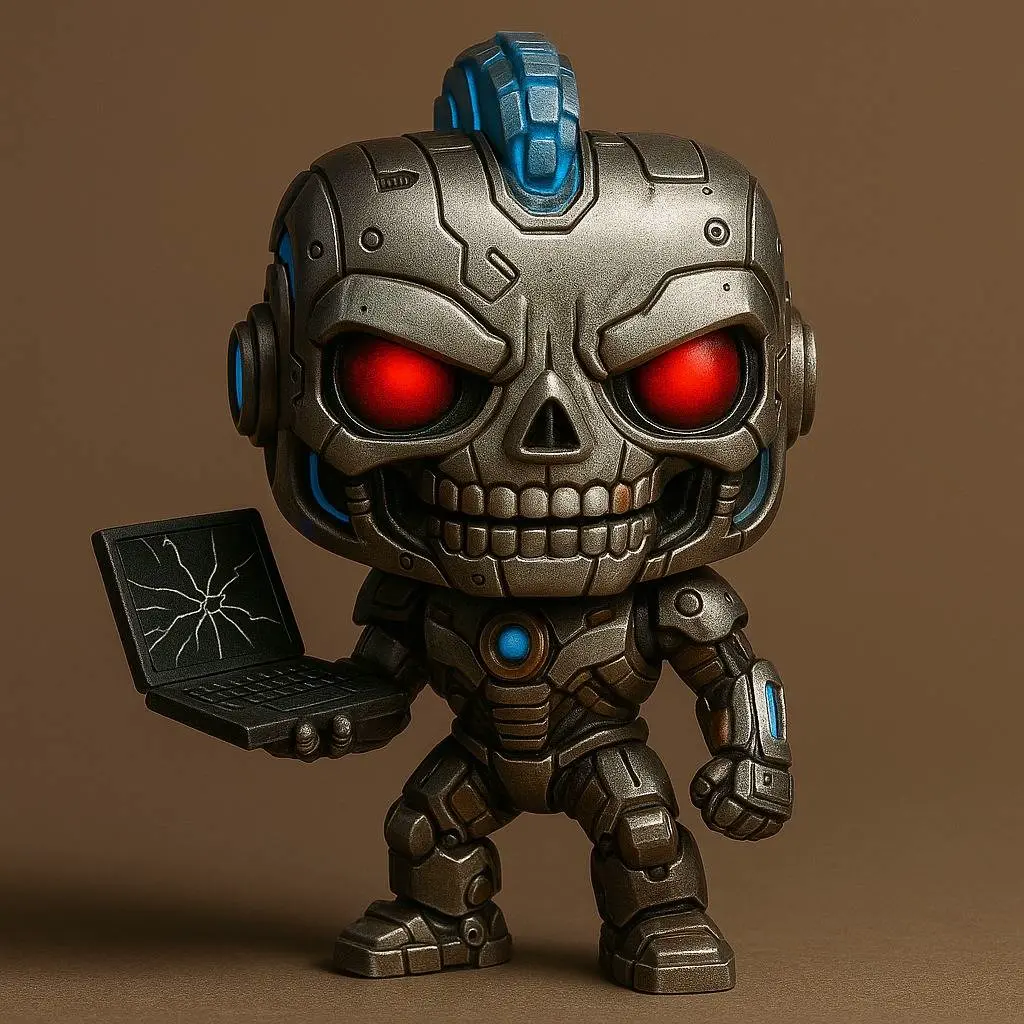 Characters & Creatures STL Download - Caveira Android Hacker Action ...