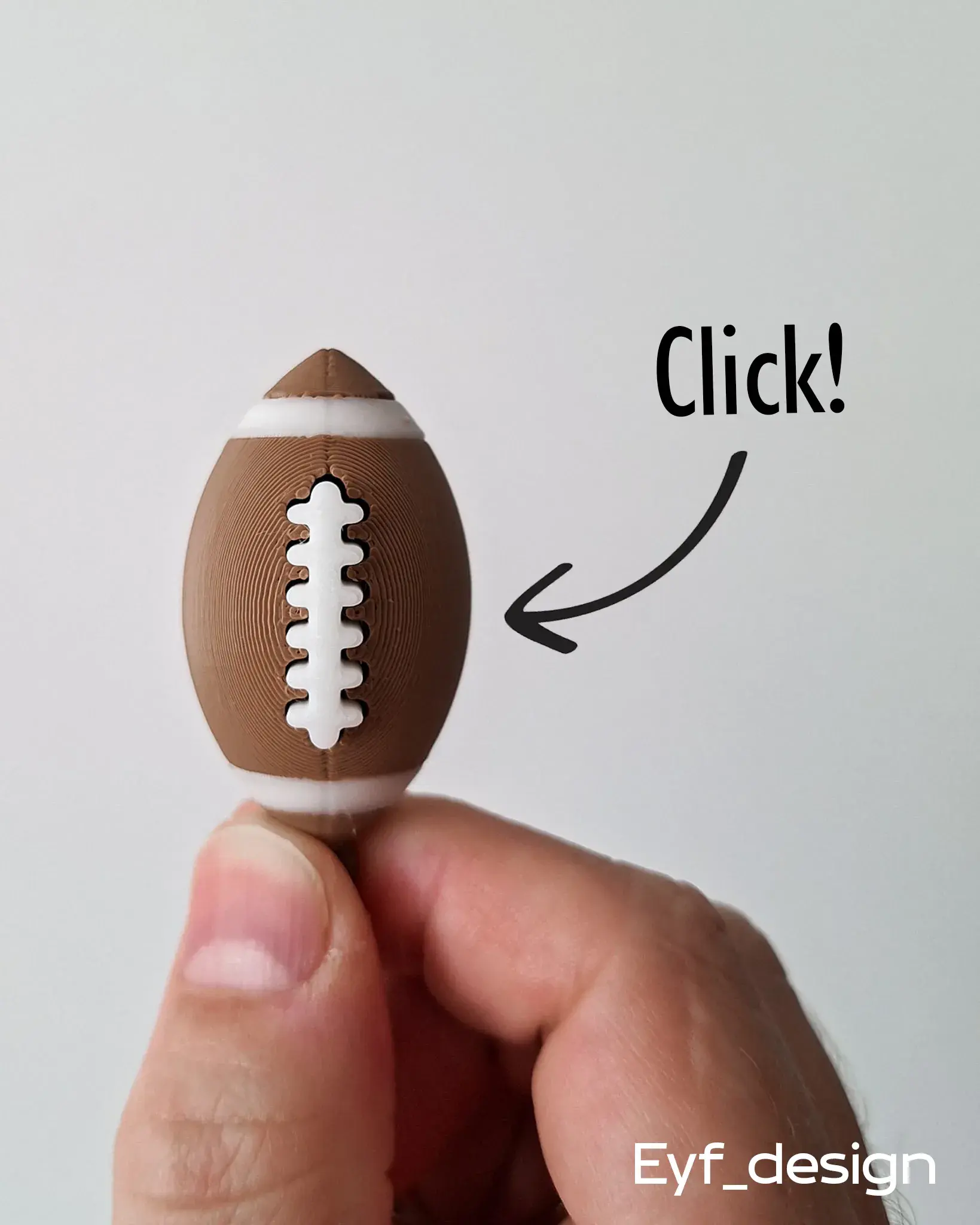3D Printer Files | 3MF File | Football Clicker Fidget Toy | Creality Cloud