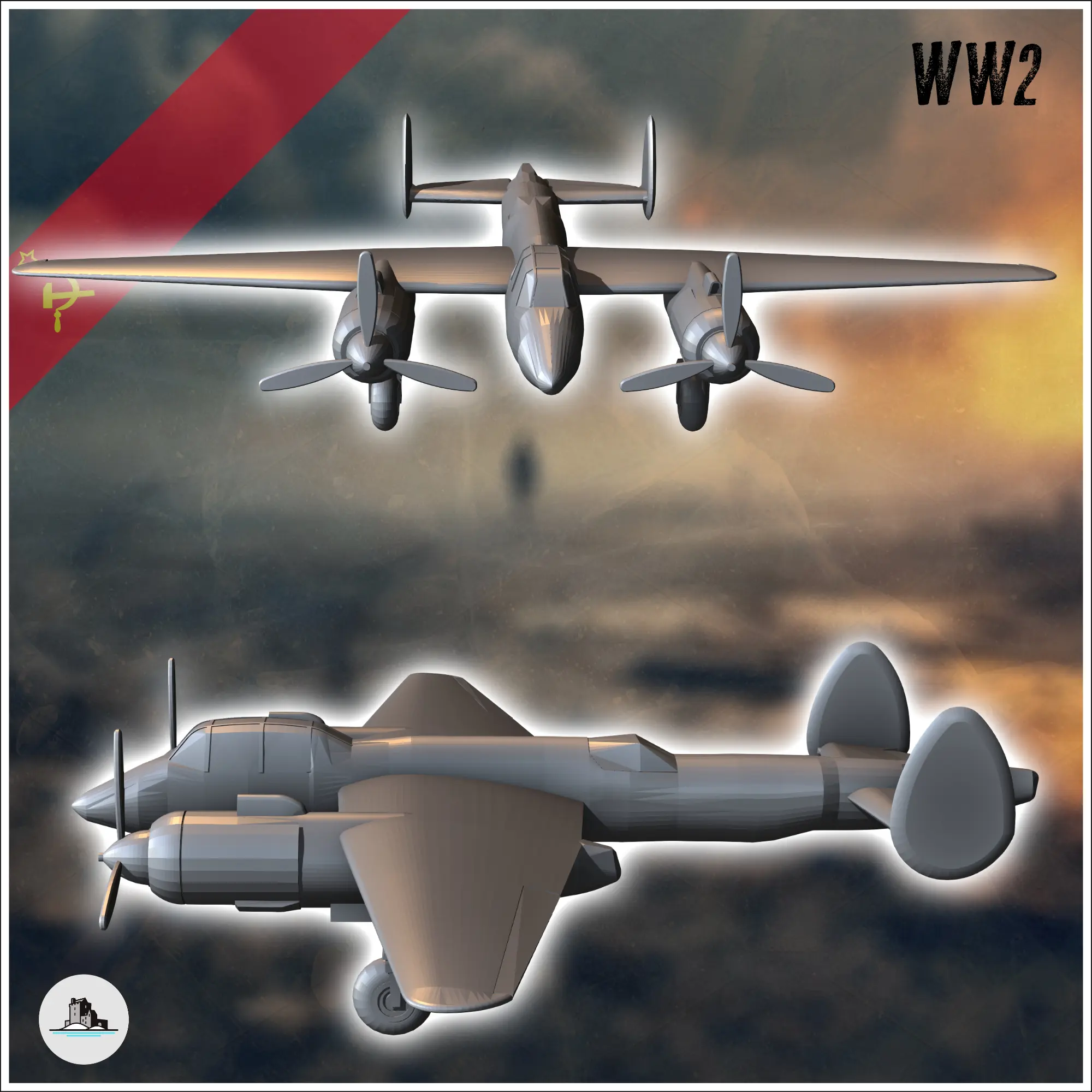 Vehicles & Machinery STL Download - Soviet Tupolev Tu-2 Bat ANT-58 ...