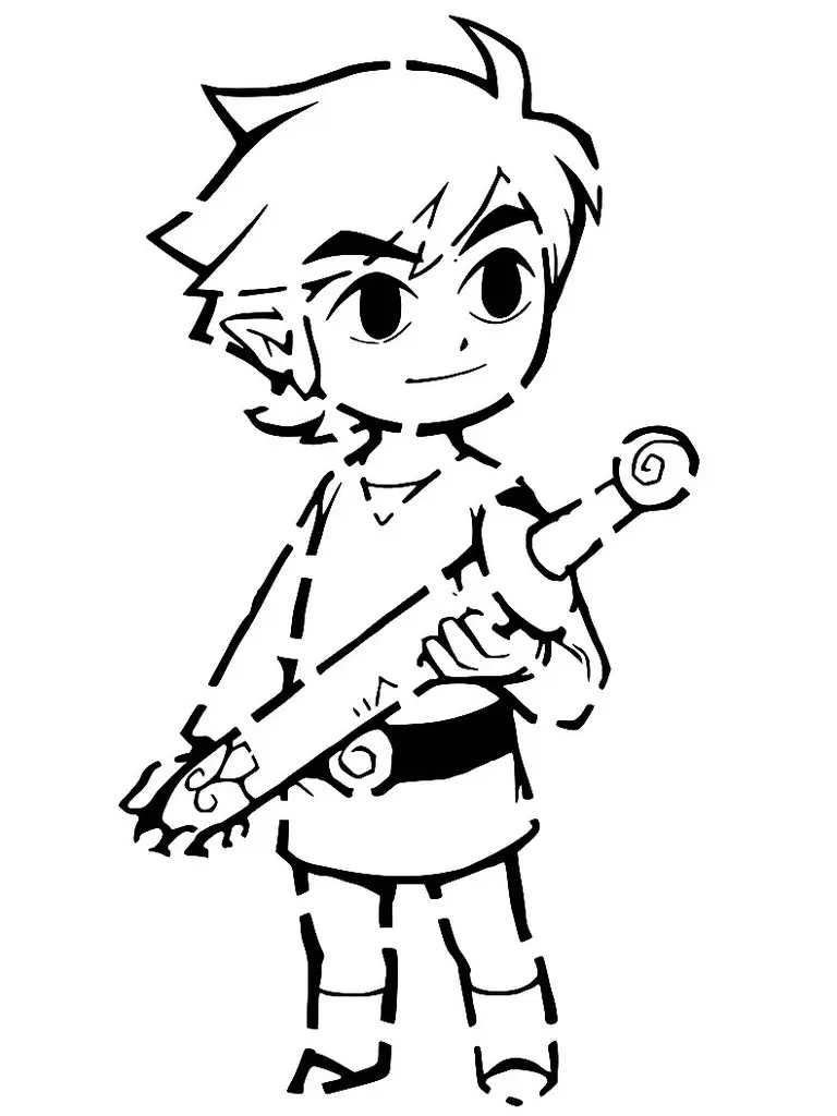 Toon Link stencil 2 | 3D models download | Creality Cloud