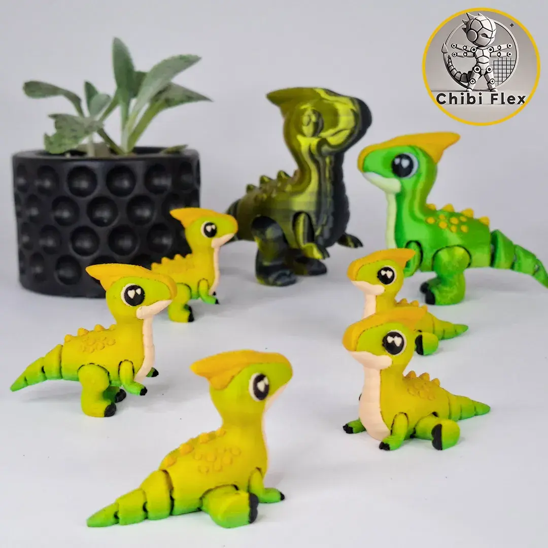 Other STL Download - Flexi Mini Parasaurolophus | Print In Place | No ...