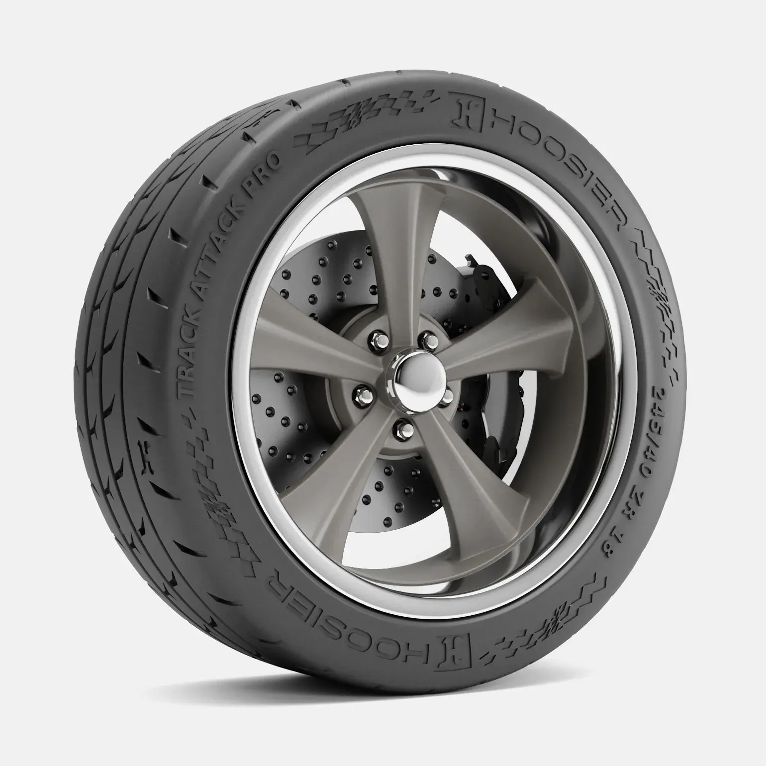 Vehicles & Machinery STL Download - 18x9 Rocket Booster Wheel, Hoosier ...