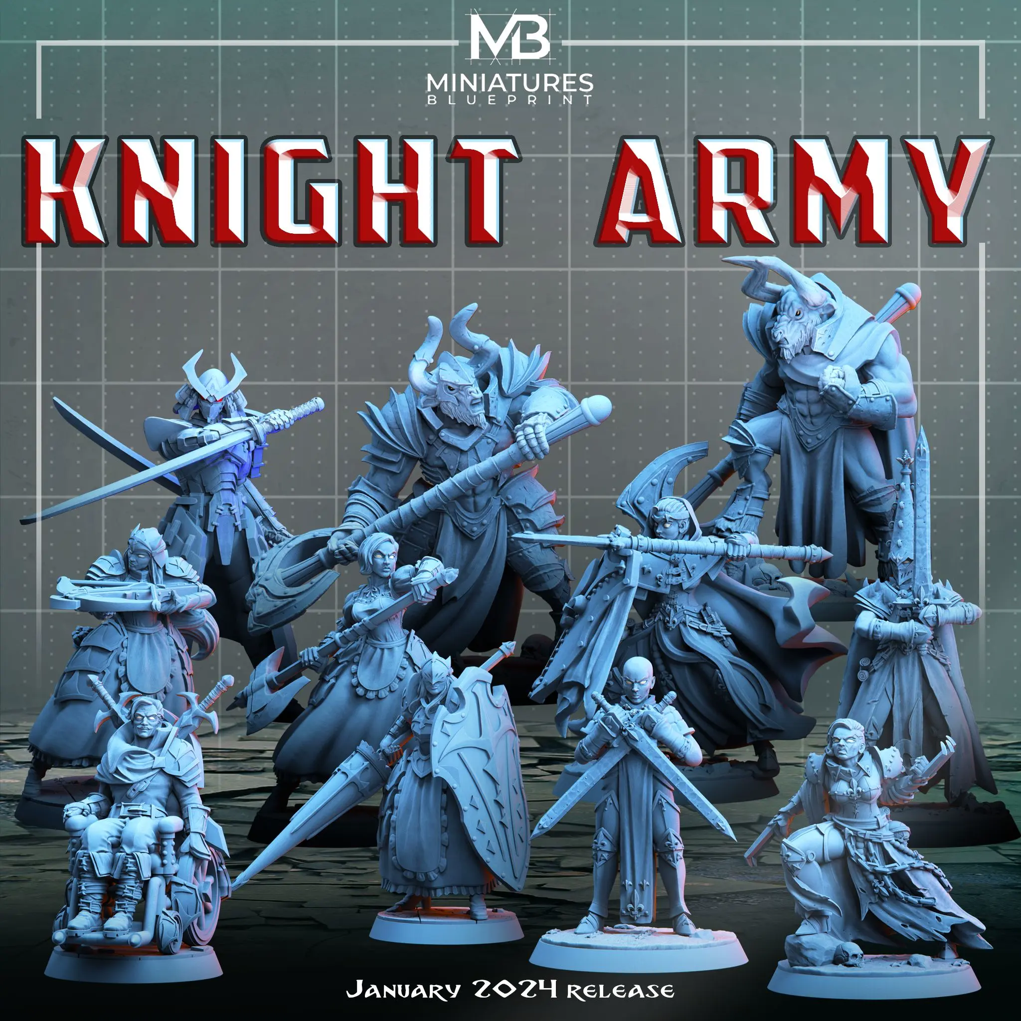 Other STL Download - Knight Army - Premium Bundle !by Miniatures Blueprint