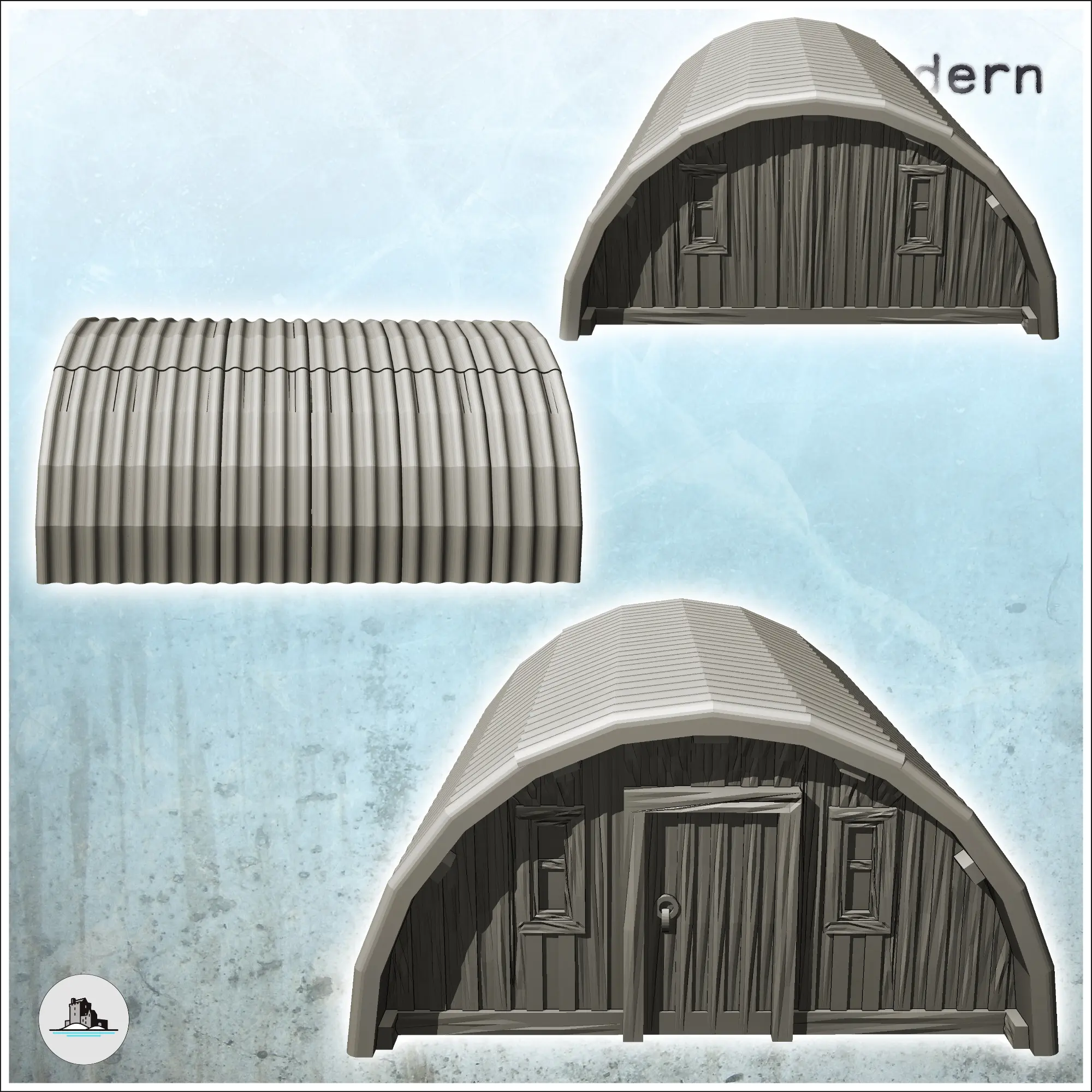 Other STL Download - Set of military base buildings with depot and ...