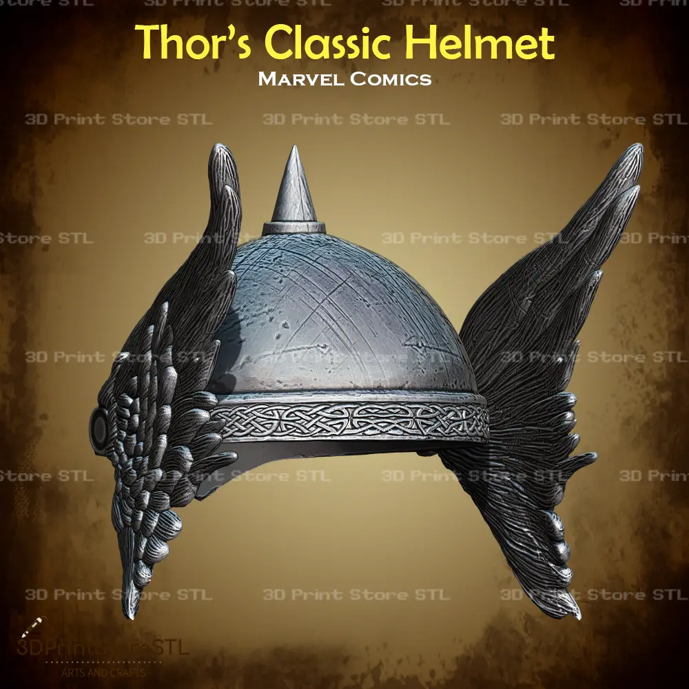 Cosplay STL Download - Thor Classic Helmet Cosplay Marvel - STL Fileby ...