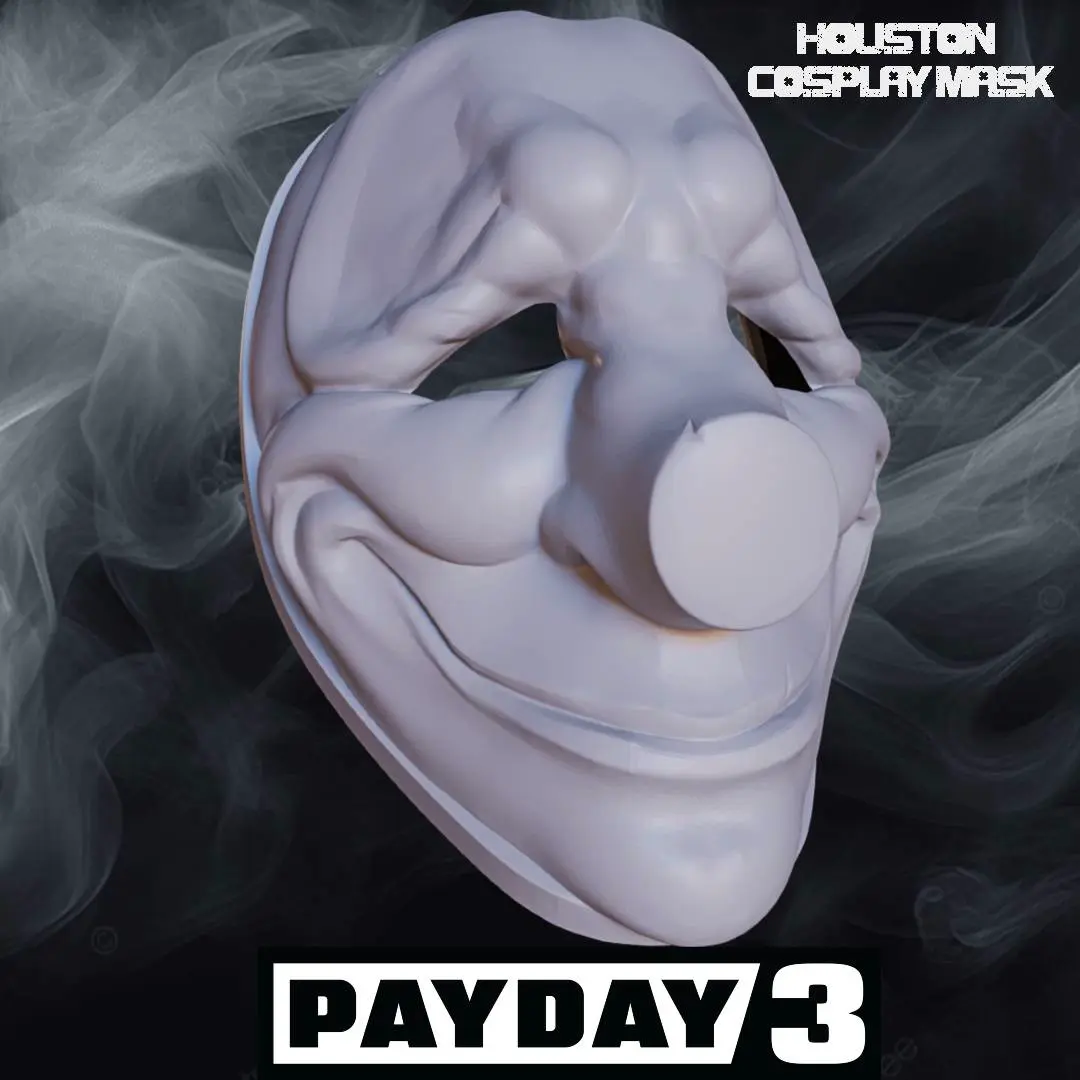 Cosplay STL Descarga - PAYDAY 3 - HOUSTON Cosplay Mask - BOSSposes