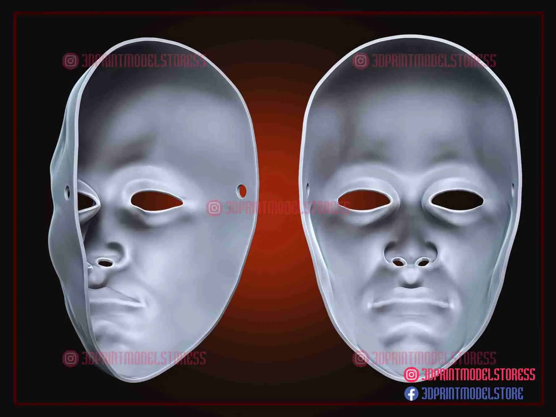 Netflix Hellbound Mask Cosplay - Halloween Costume | 3D models download ...