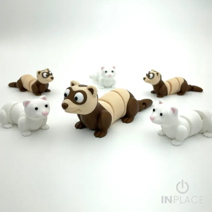 Other STL Download - Cute Ferret Articulatedby Inplace