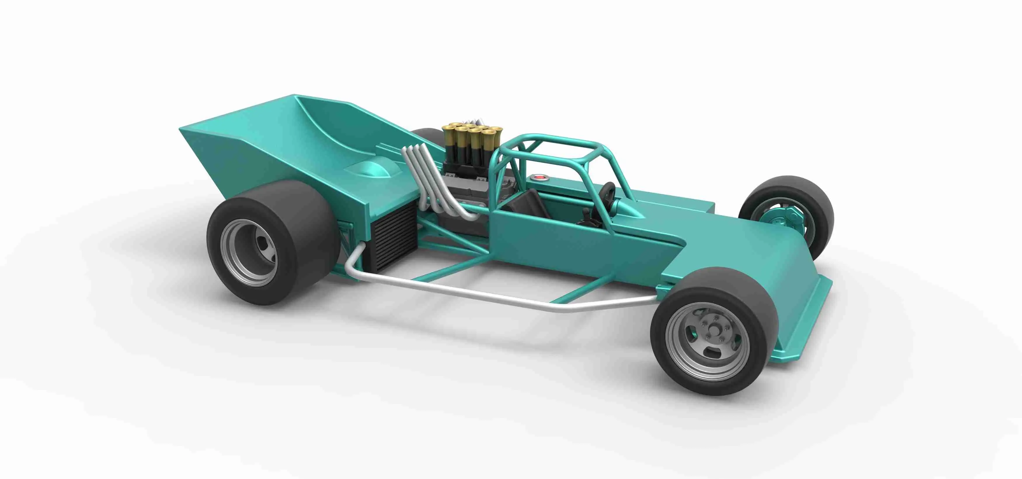 Props & Terrain STL Download - Supermodified rear engine race car ...