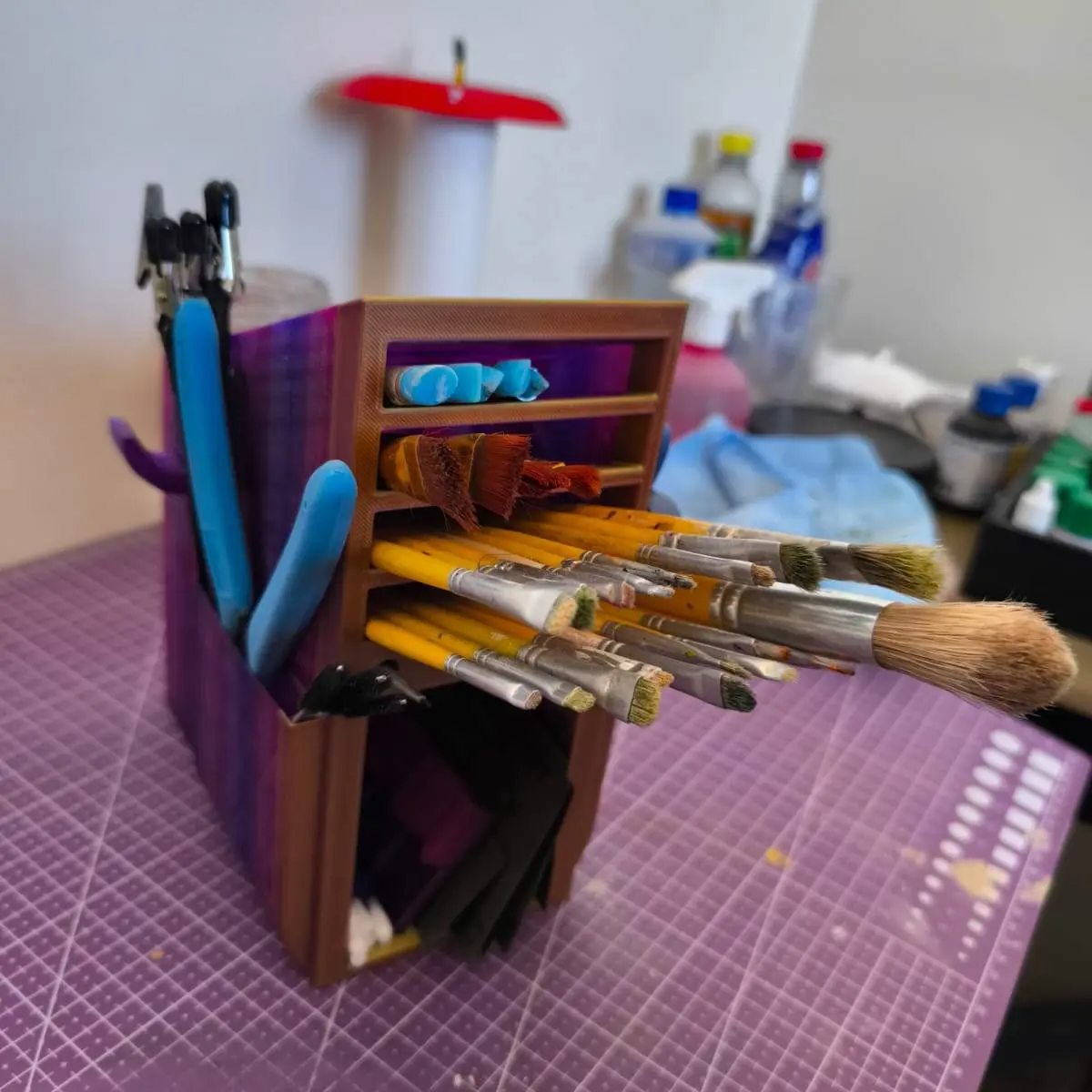 3D Printer Files | 3MF File | Paintbrush Organizer | Creality Cloud