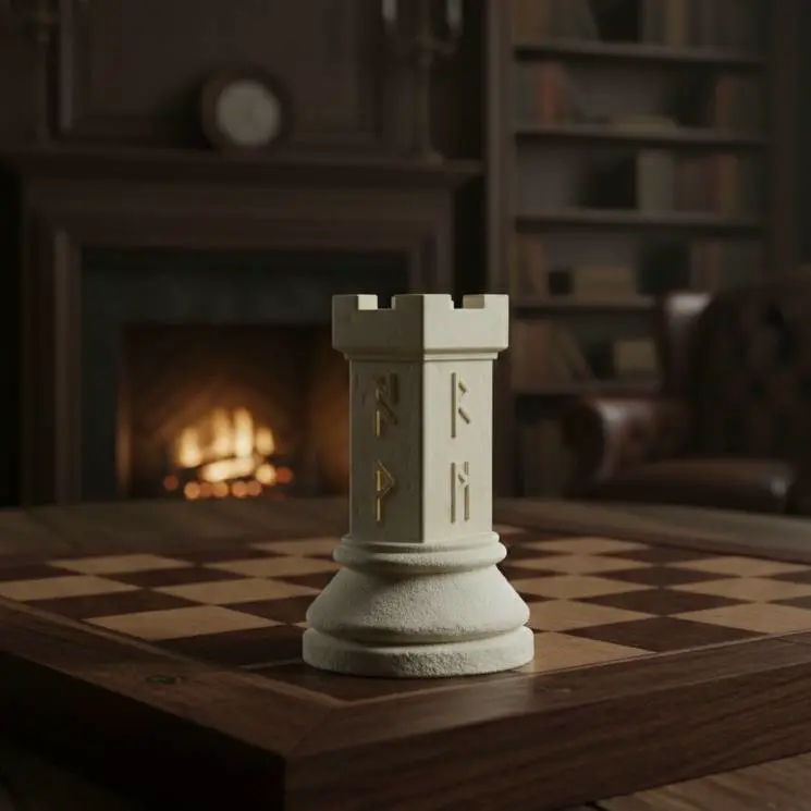 3D Printer Files | 3MF File | Rook chess piece - Rune of Protection ...