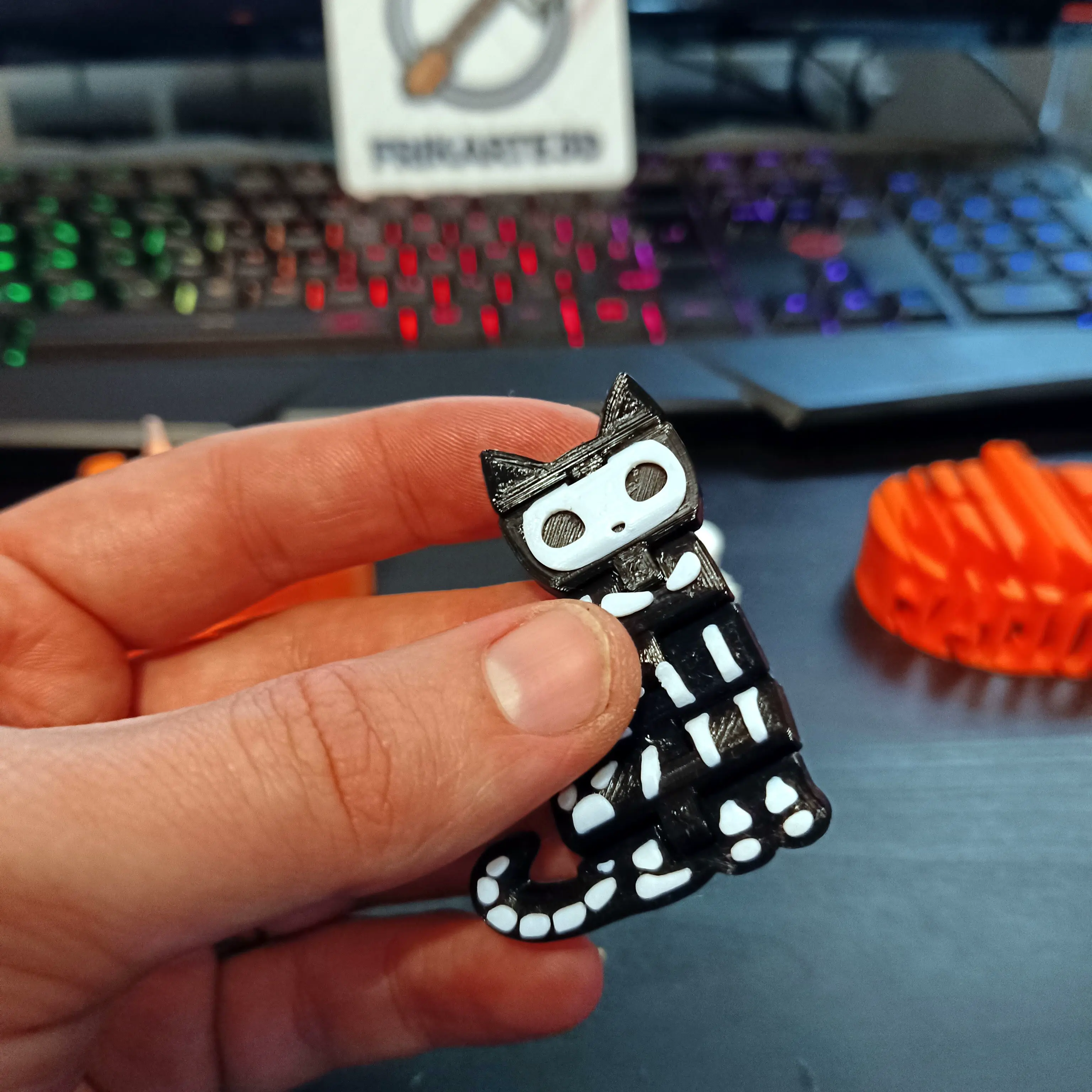 3D Printer Files | 3MF File | Halloween Flexi Skeleton Cat 🎃🐱👻 ...